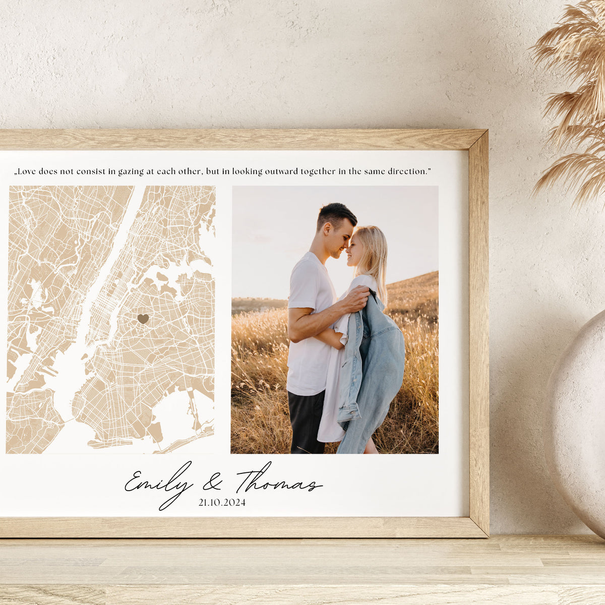 Personalised Map Poster- Story Map, WIth Your Photo – UK Custom Posters