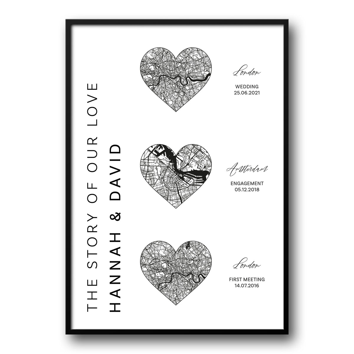 Custom Map Poster Of Any Locations, Story Maps – UK Custom Posters