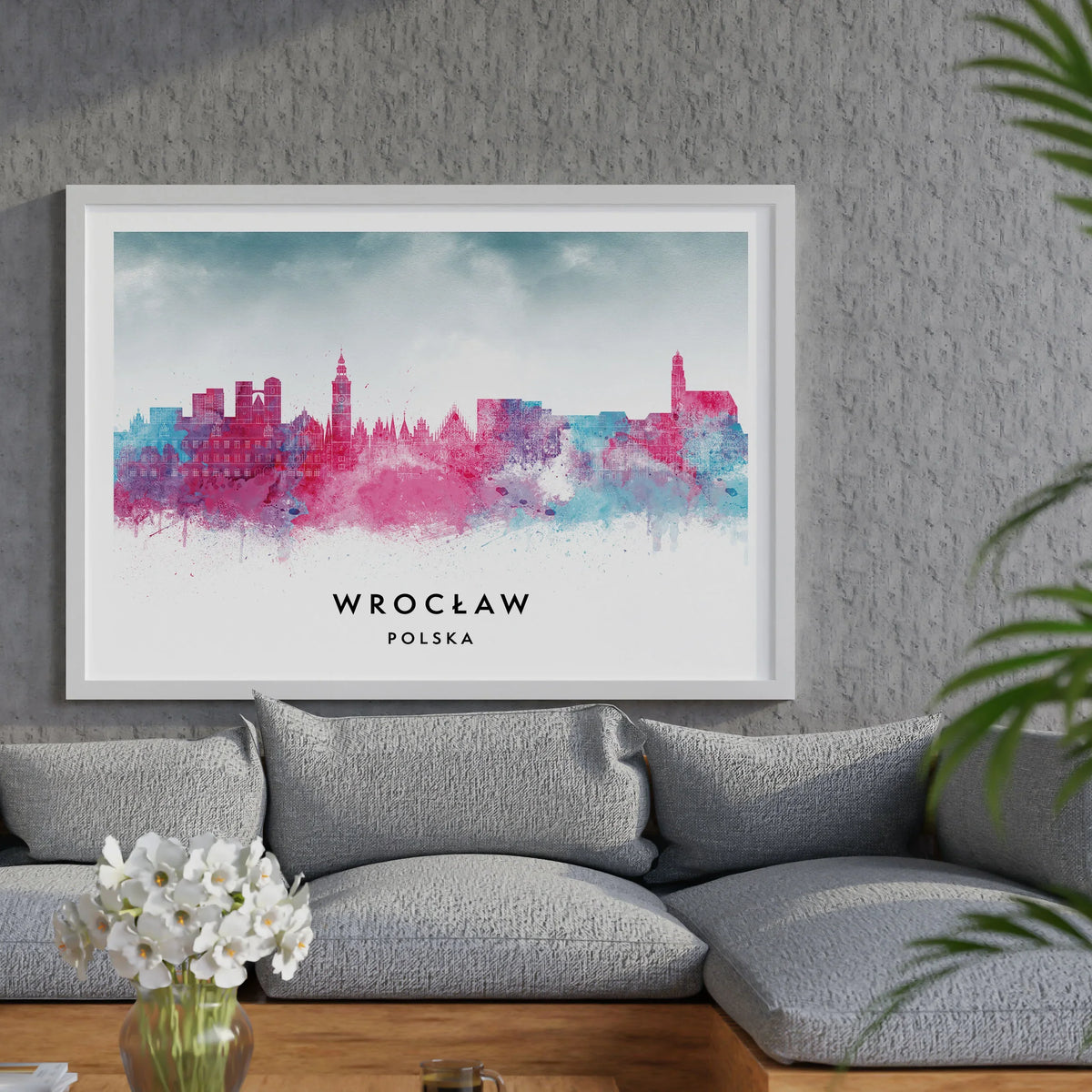 Wroclaw Skylines Poster, Watercolor style Skylines Poster – UK Custom ...