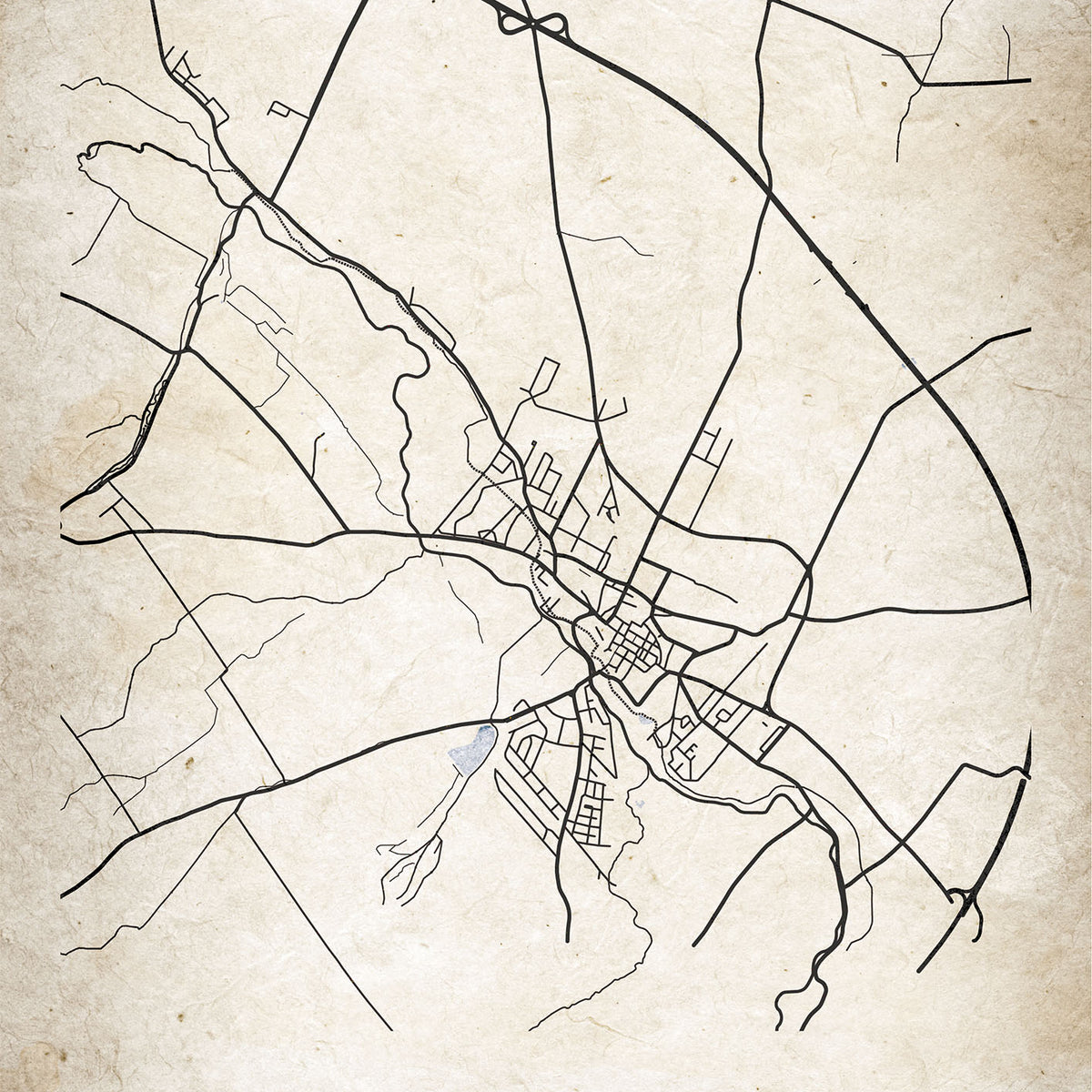 Jawor Map Poster in 12 Styles – UK Custom Posters