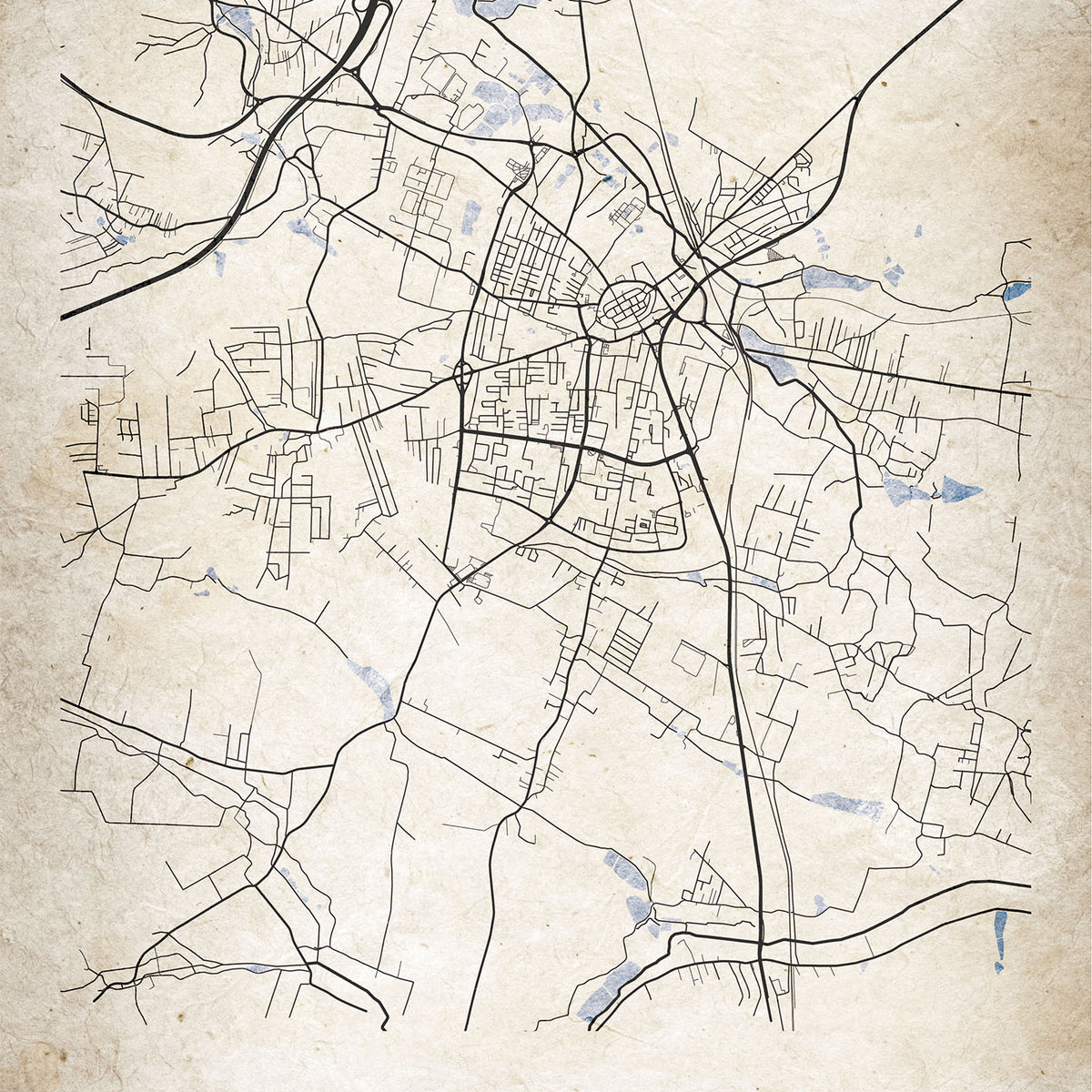 Zory Map Poster in 12 Styles – UK Custom Posters