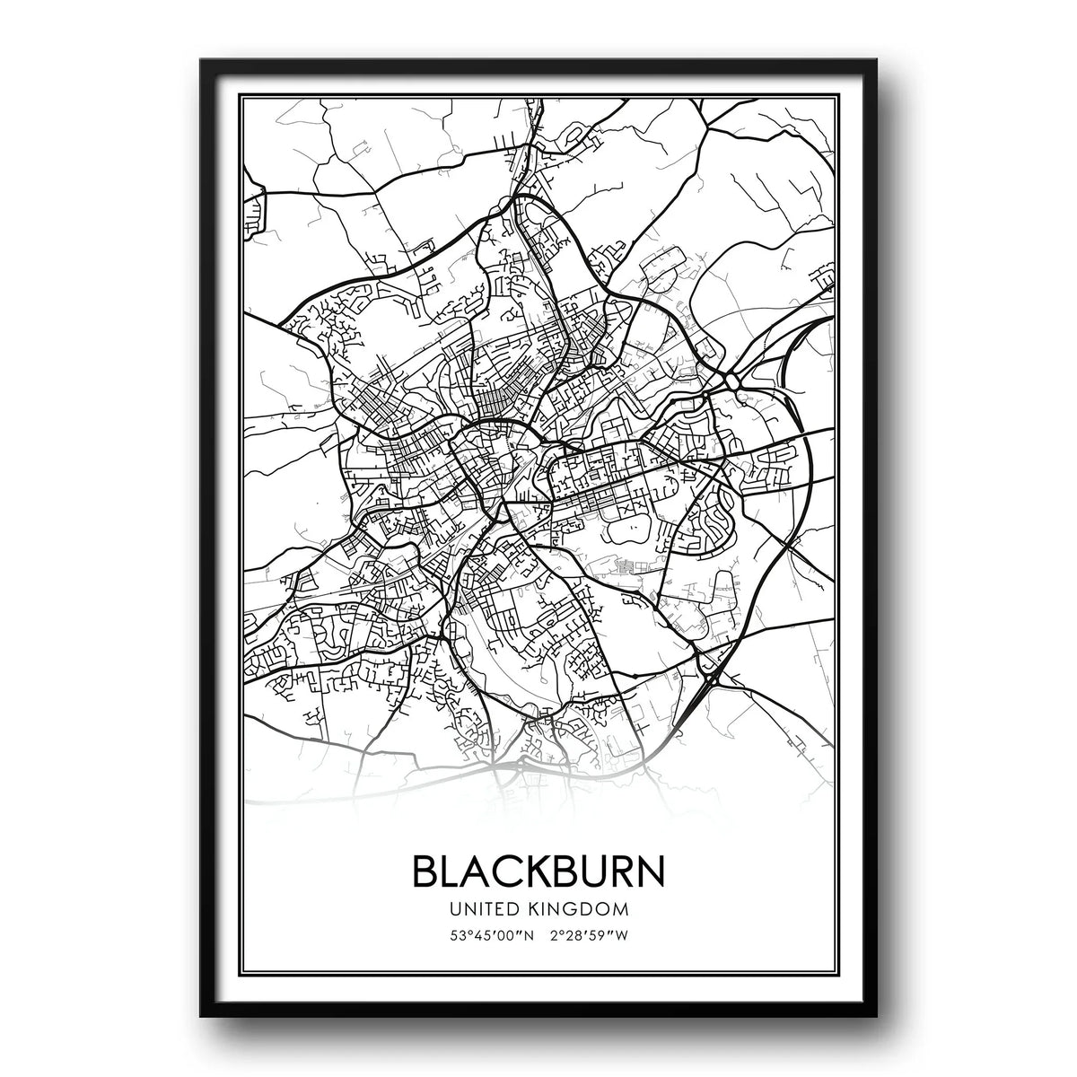 Blackburn – Timeless City Guide | Premium City Map Prints & Decor – UK ...