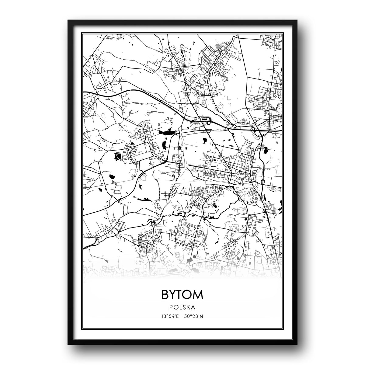 Bytom – Classic City Layout | Premium City Map Prints & Decor – UK ...