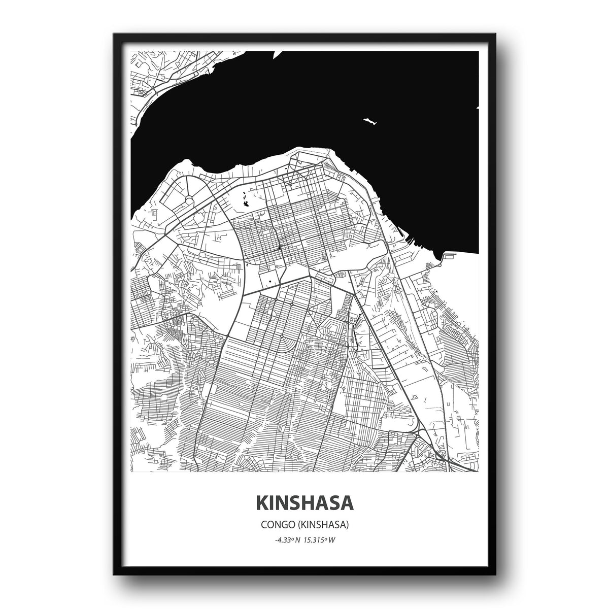 Kinshasa – Minimalist Map Poster | Premium City Map Prints & Decor – UK ...
