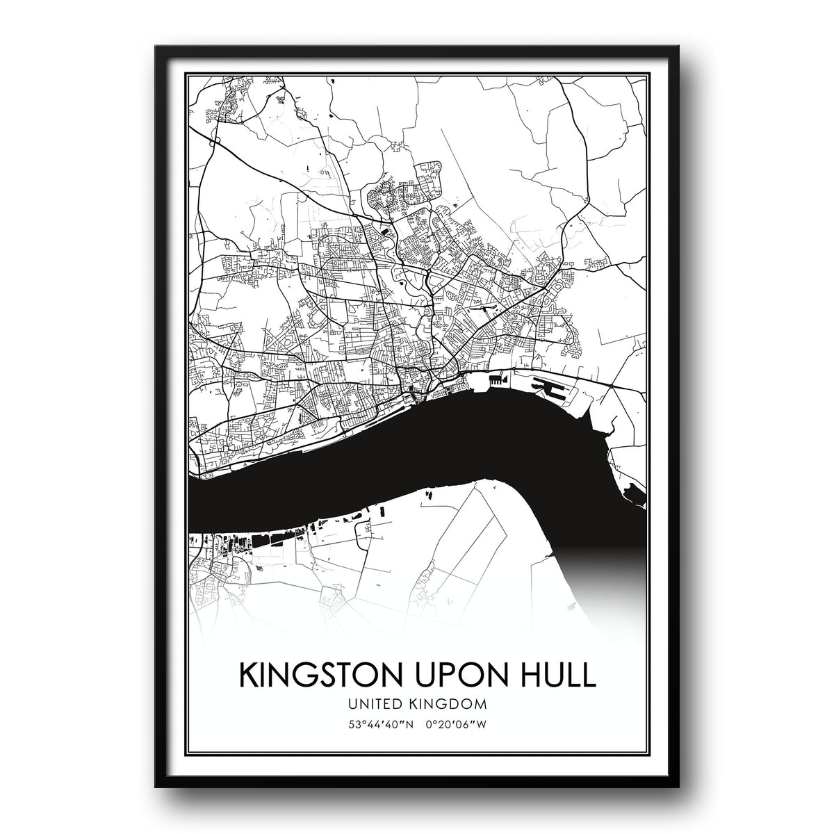 Kingston Upon Hull – Vintage Street Map | Premium City Map Prints ...