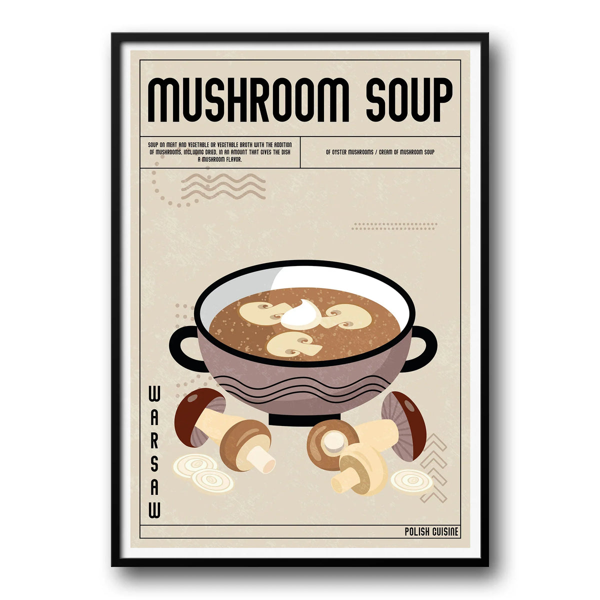 Mushroom Soup Poster Kitchen Poster – UK Custom Posters