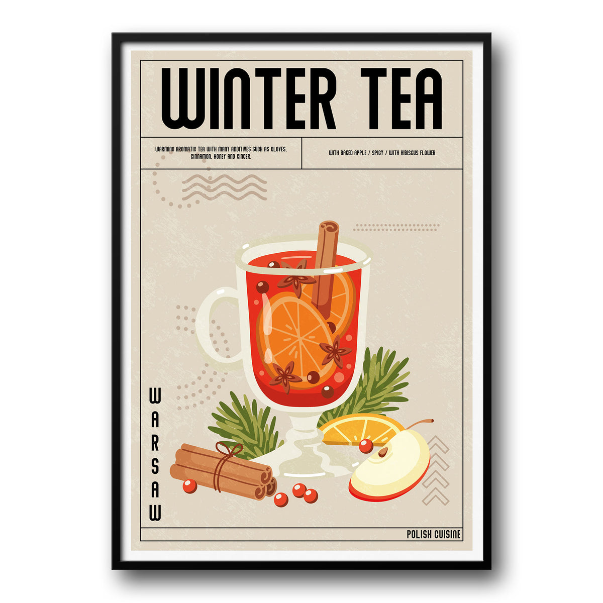 Winter Tea Poster Kitchen Poster – UK Custom Posters