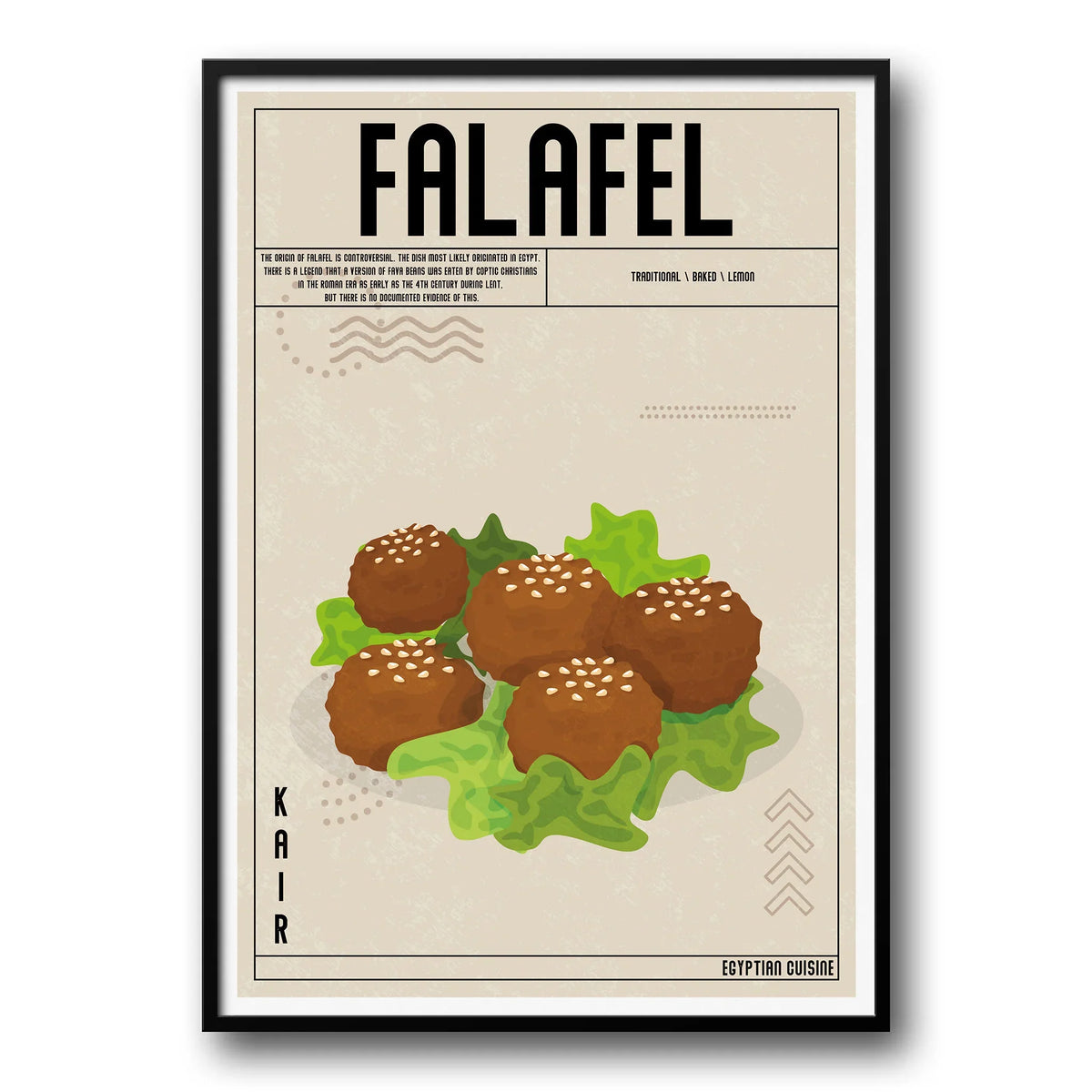 Falafel Poster Kitchen Poster – UK Custom Posters
