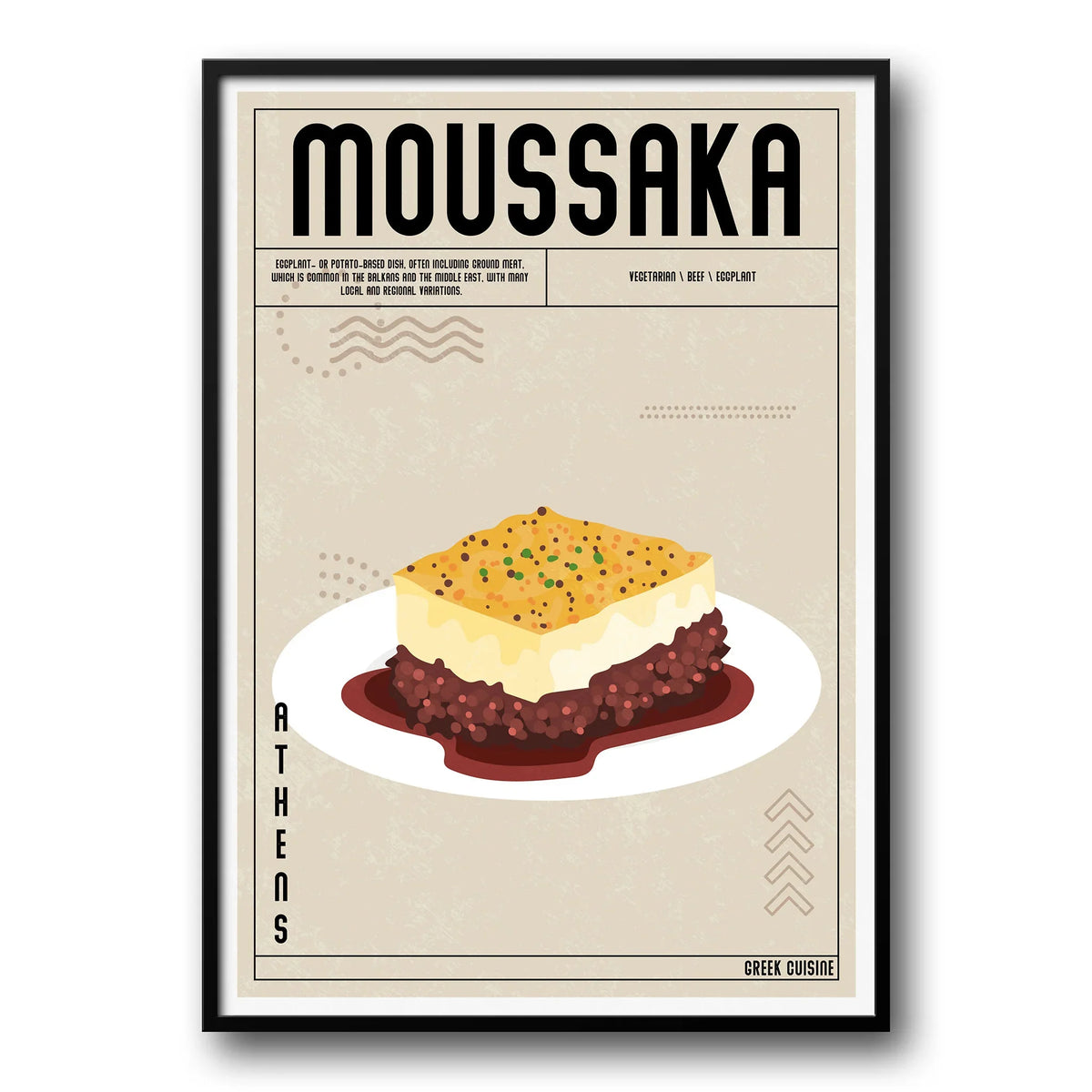 Mussaka Poster Kitchen Poster – UK Custom Posters