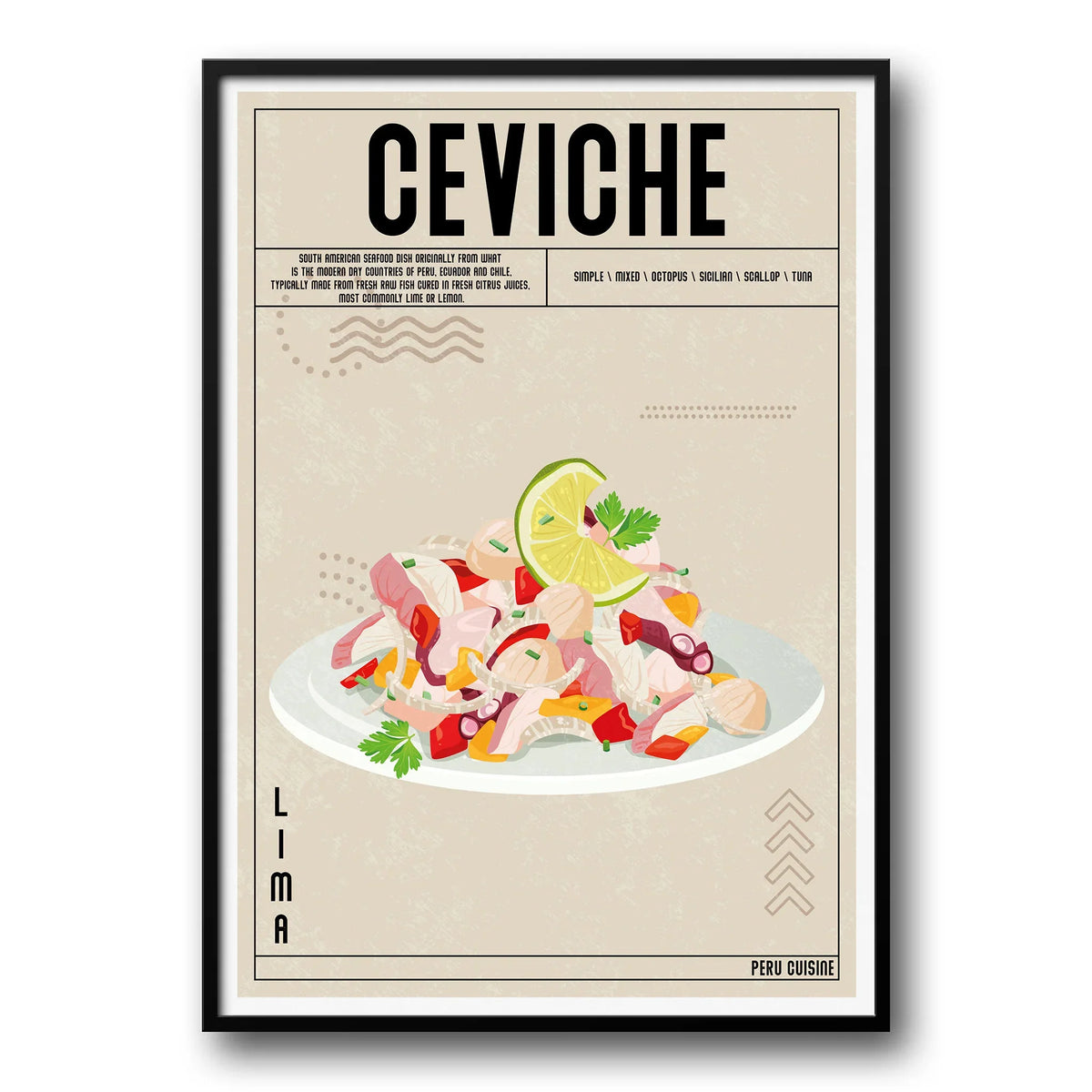 Ceviche Poster Kitchen Poster – UK Custom Posters