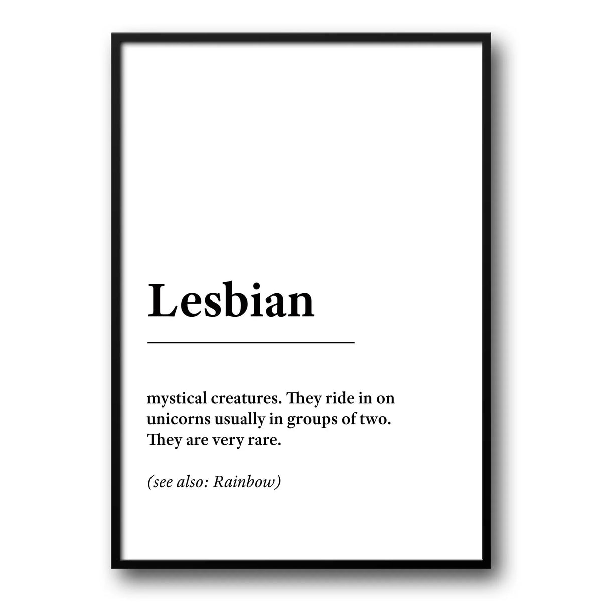 Lesbian Urban Dictionary Poster – UK Custom Posters