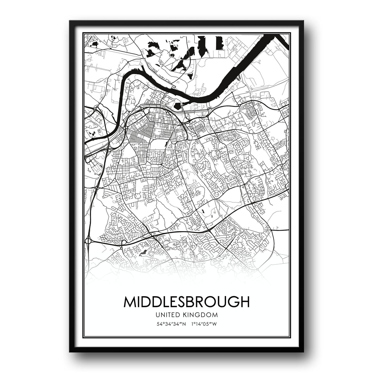 Middles Brough – Aesthetic Map Design | Premium City Map Prints & Decor ...