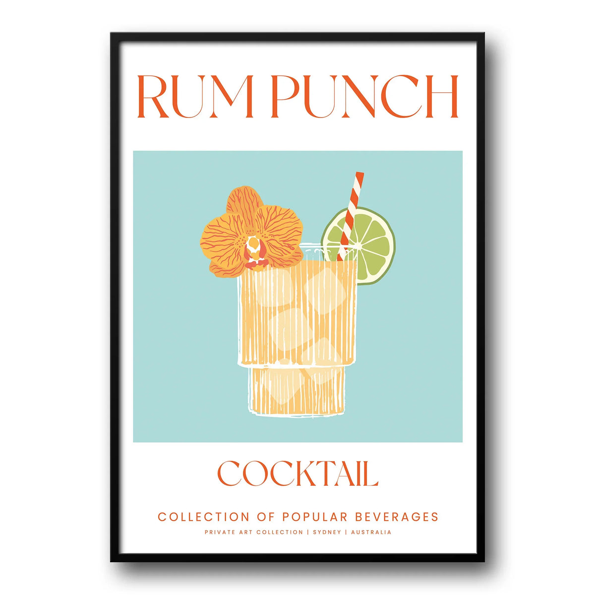 Rum Punch Cocktail Poster Kitchen Poster – UK Custom Posters