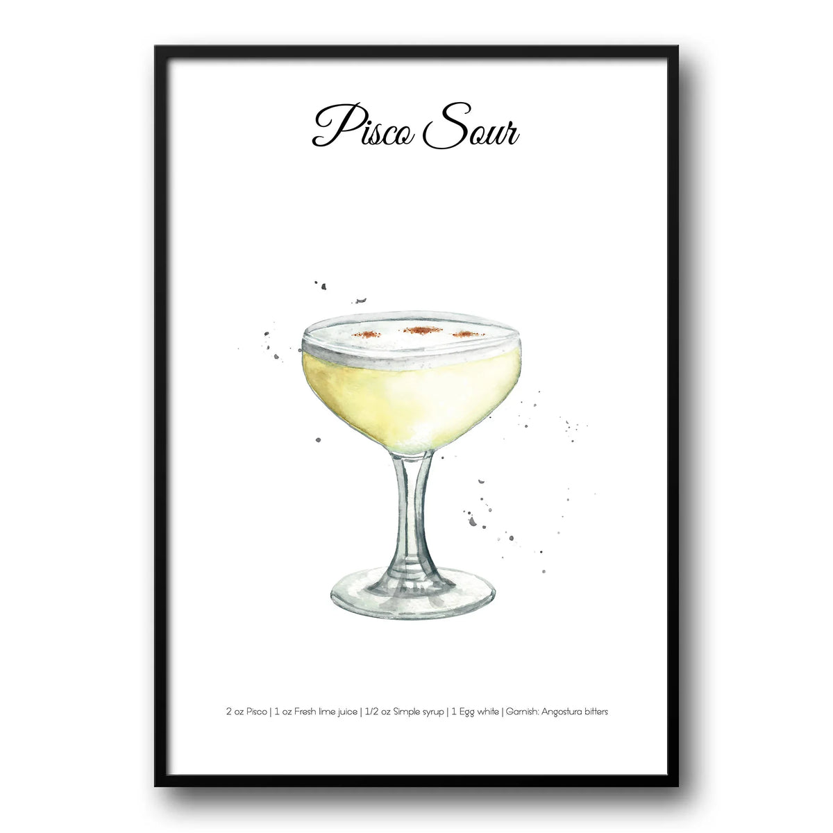Pisco Sour Cocktail Poster Kitchen Poster – UK Custom Posters