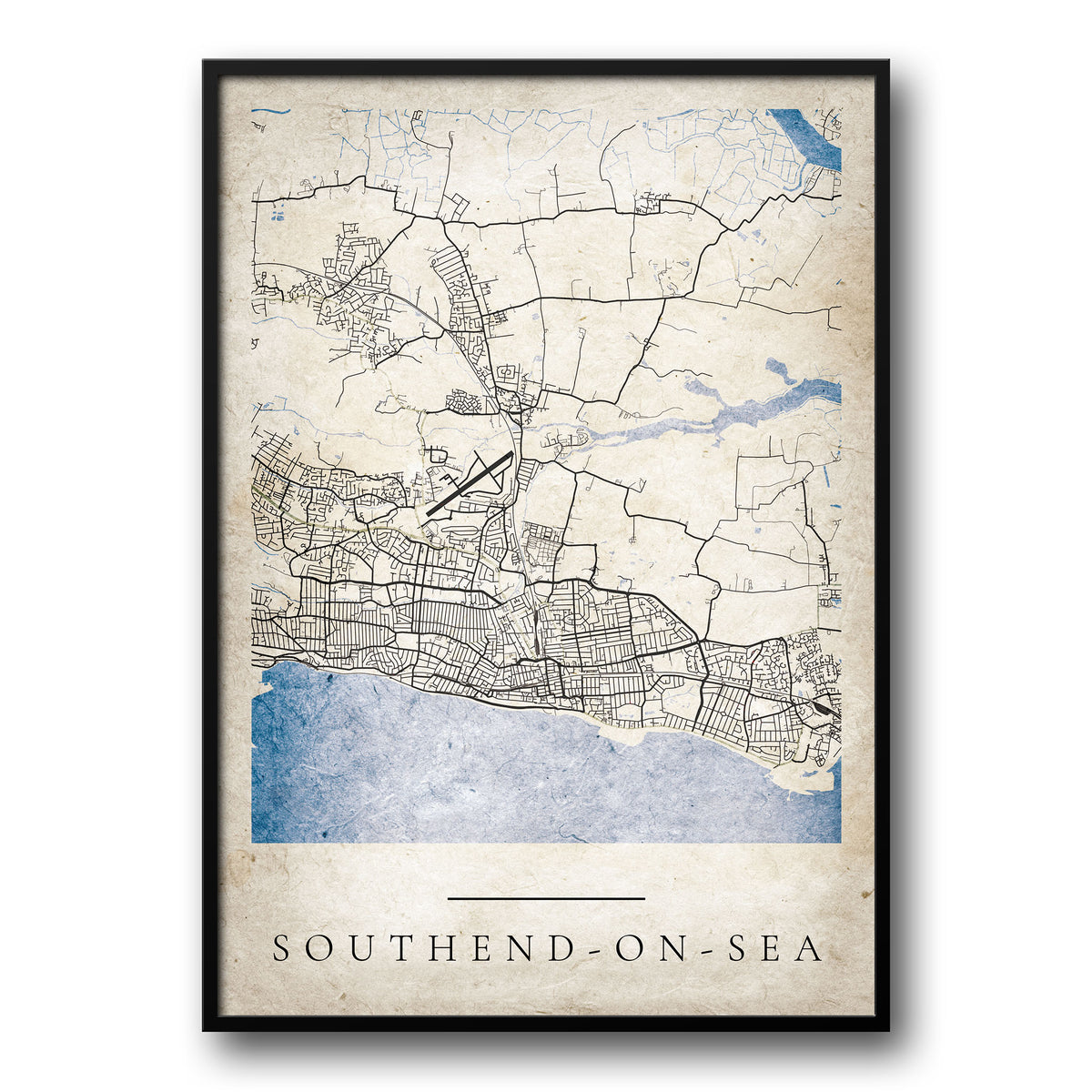 Southend on Sea Map Poster in 12 Styles – UK Custom Posters