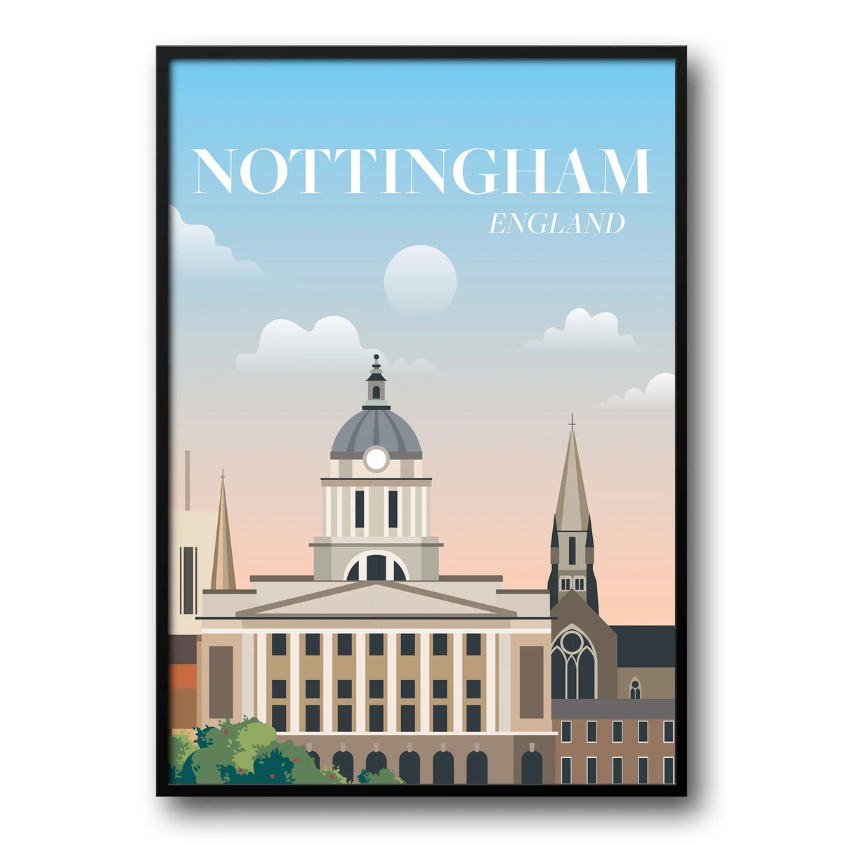Nottingham Travel Poster – UK Custom Posters