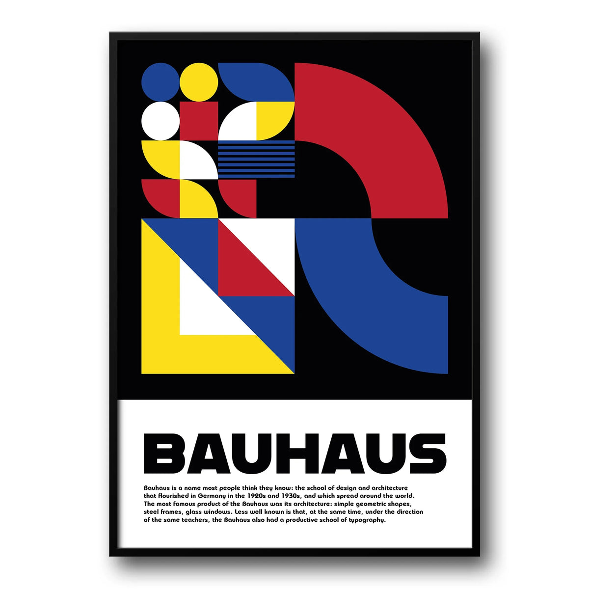 Bold Color Blocks - Bauhaus Style Poster | Modern Abstract Wall Art ...
