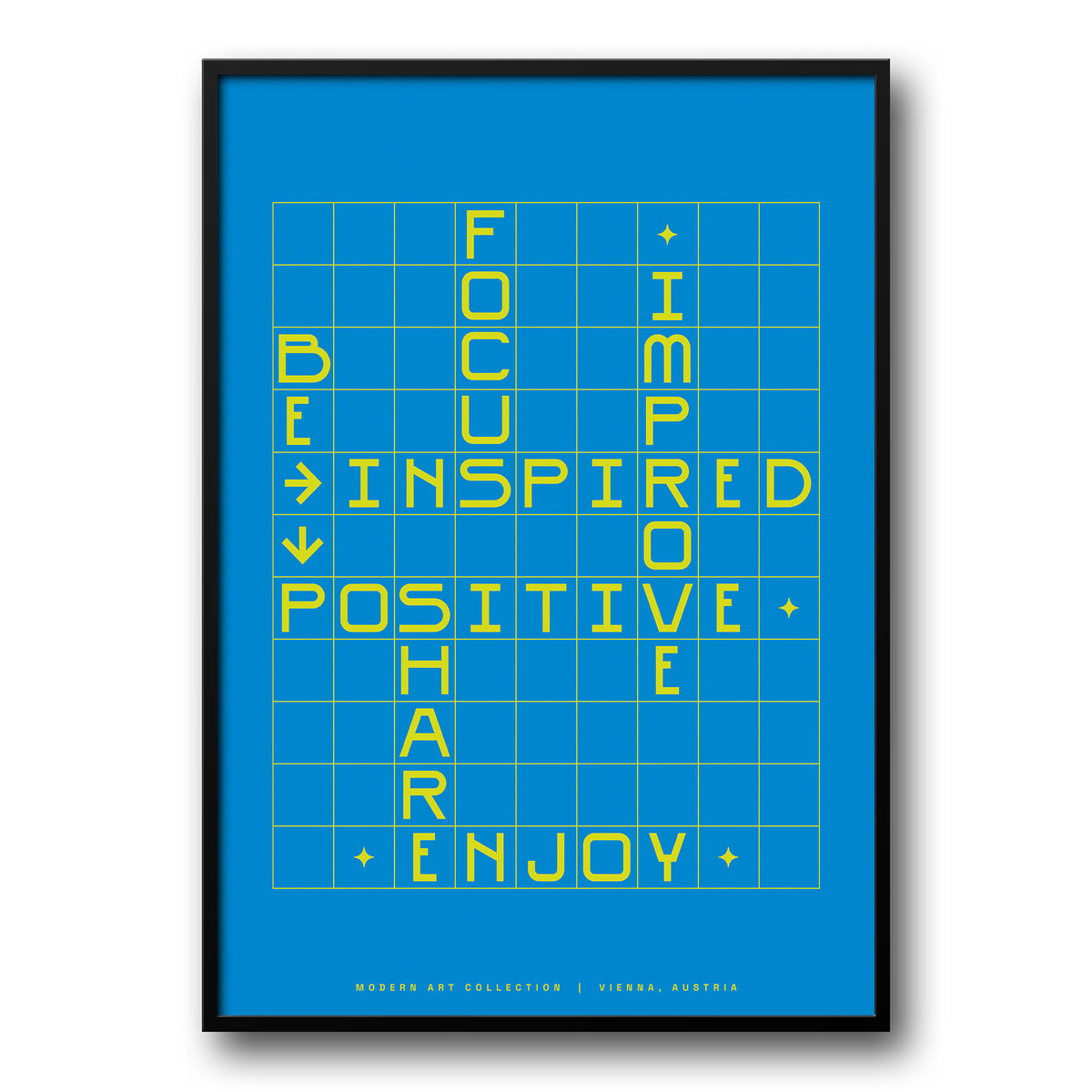 Be inspired Be positive Typography Poster – UK Custom Posters